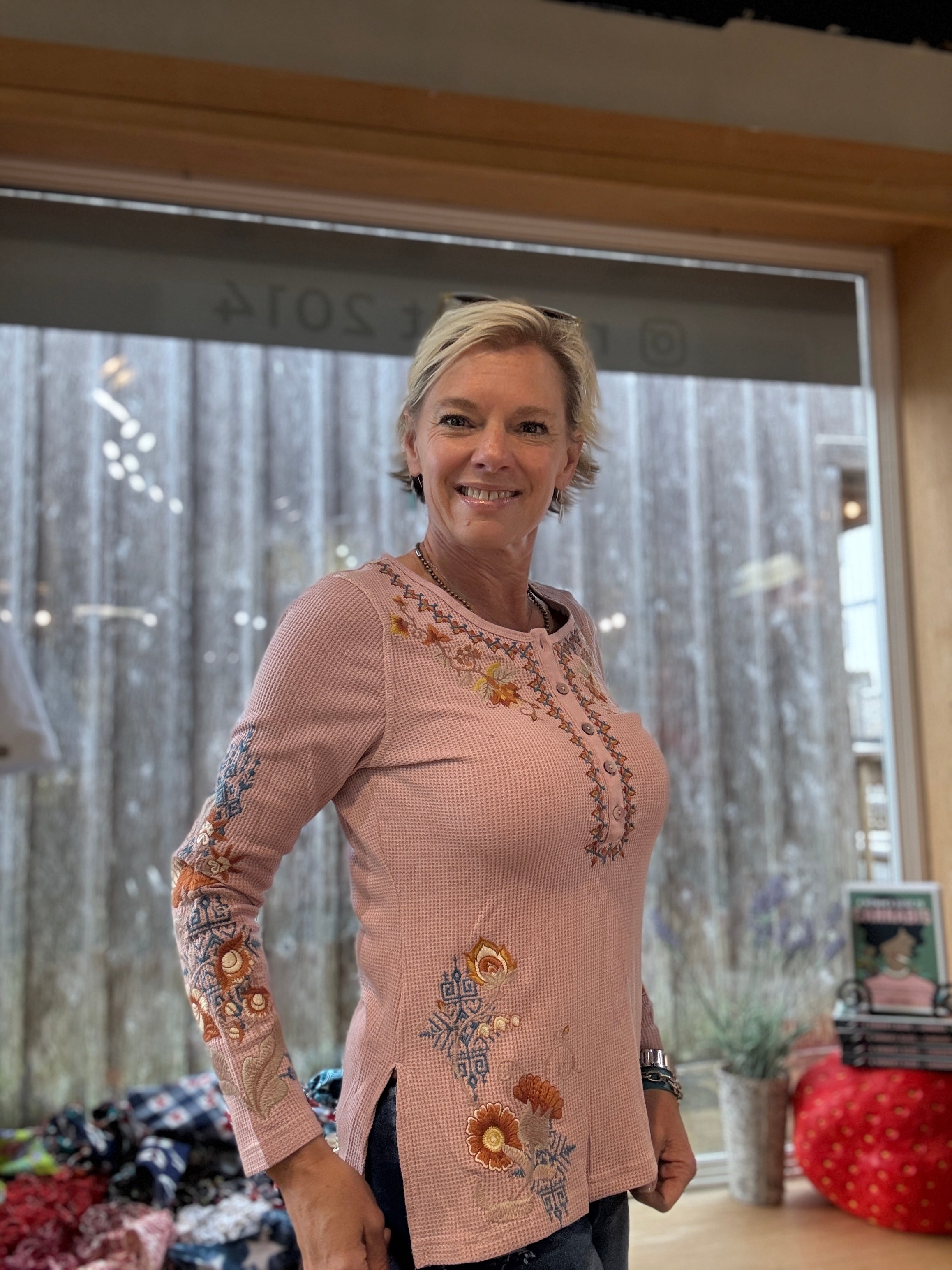 Thermal Henley – Rachelle M. Rustic House Of Fashion